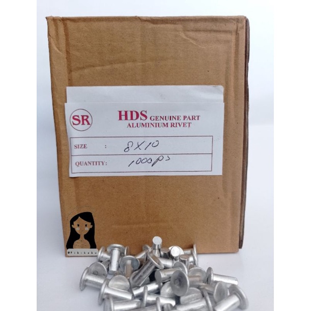 Jual paku rivet 8x10 paku keling 8x10 paku kampas 8x10 (48pcs) paku ...