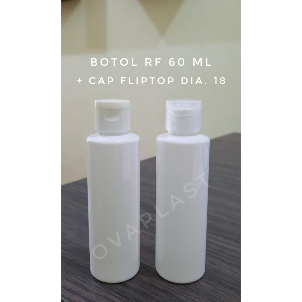 Jual Botol RF 60 ml Putih Tutup Fliptop | Shopee Indonesia