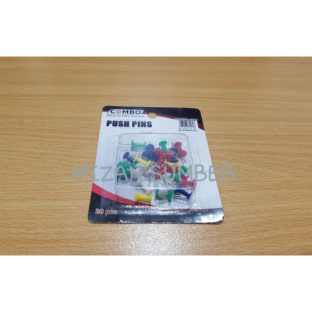 Jual PUSH PIN COMBO JARUM TEKAN PAKU PIN COMBO 30PCS | Shopee Indonesia