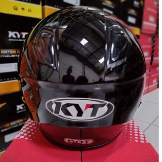 Jual Helm KYT Kyoto R Solid Black Glossy / Kyoto Black Metalik / Kyoto ...