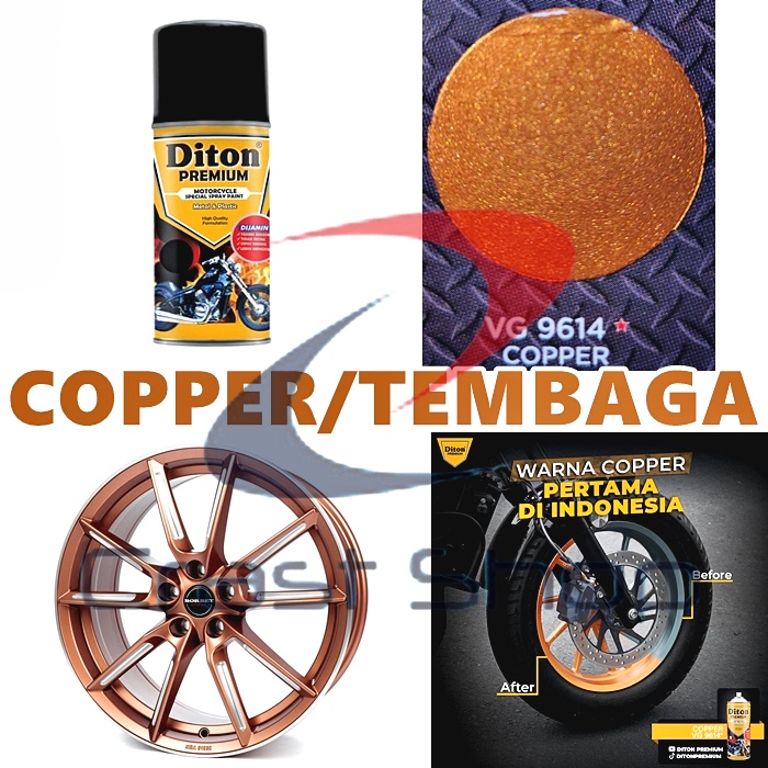 Jual Cat Pilox Diton Premium Velg EP Copper 9614 Warna Tembaga pilok ...
