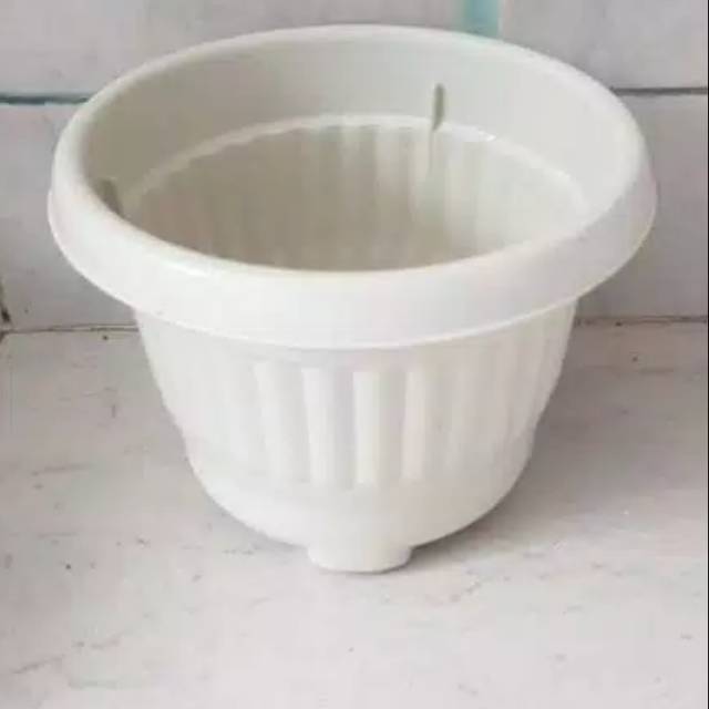 Jual Pot Bunga Bulat Putih Twinpan F881 Diameter 17cm BEST SELLER ...