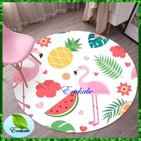 Karpet Bulat Modern Diameter 1 Meter 1kg Muat 1 Buah Dekorasi Ruangan ...