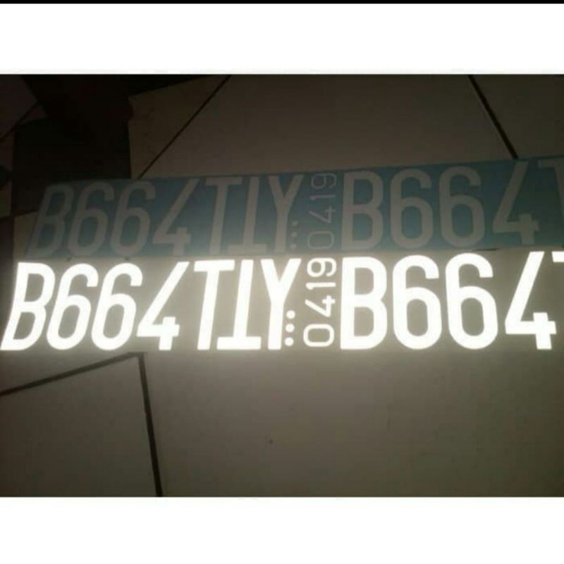 Jual Cutting Stiker Plat Nomor Mobil Scotlight Sticker Angka Huruf Plat ...
