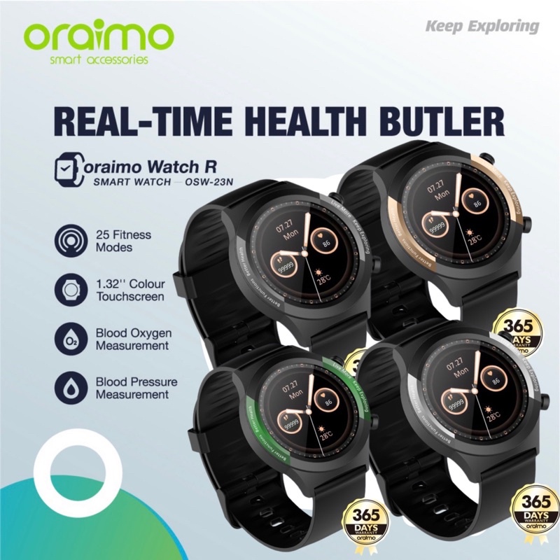 Jual Oraimo OSW-23N Watch R Smart Watch Jam Tangan Pintar 4 Warna ...