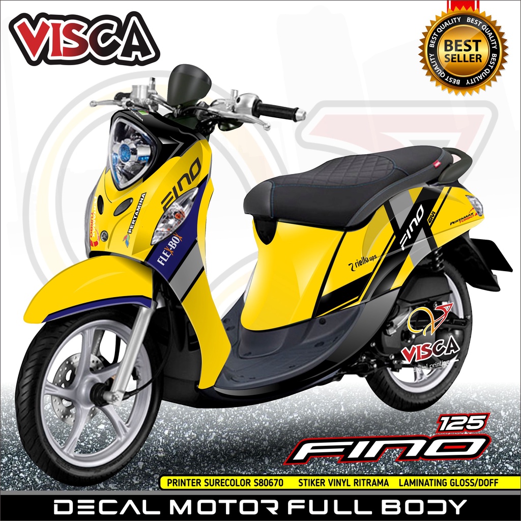 Jual Stiker fino 125 full body variasi striping fino 125 decal fino 125 ...