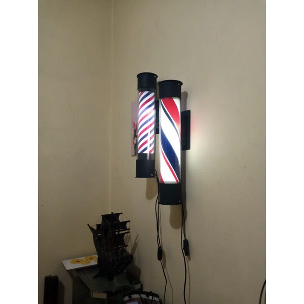 Jual neon box barbershop tempel dinding bisa berputar Indonesia|Shopee ...