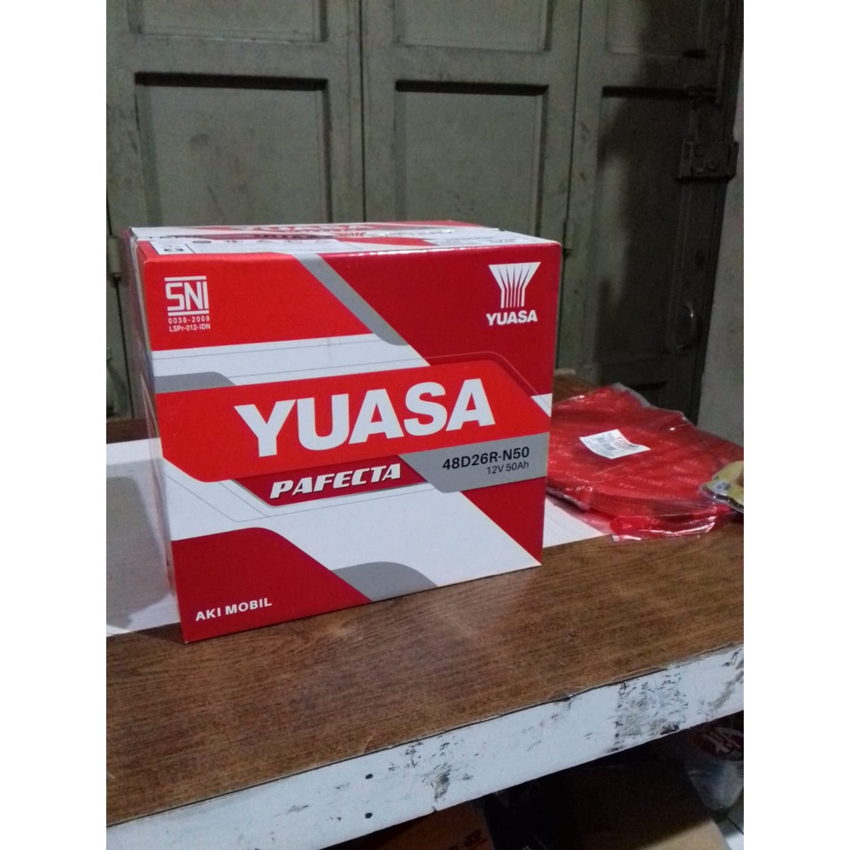 Jual ACCU Aki Basah Mobil merk Yuasa 46D26R N50 50 Ampere (Colt / L300 Bensin) | Shopee Indonesia