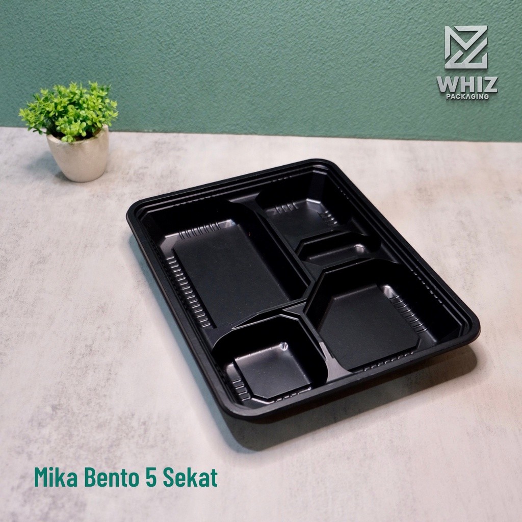 Jual [25 PCS] Mika Bento Sekat 5 TAHAN PANAS / Tray Bento / Box Bento ...