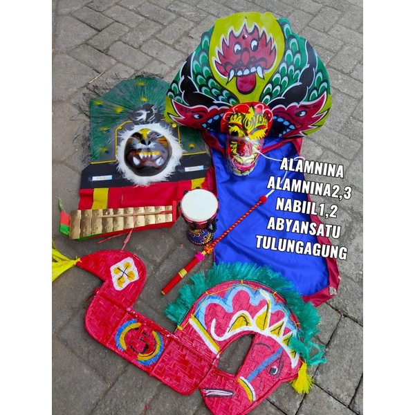 Jual topeng reog Ponorogo dadak merak jimbe Gambang barongan kuda ...