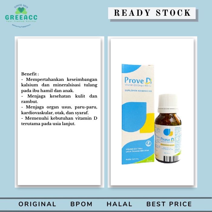 Jual PROVE D 3 TETES / VITAMIN D Prove-D3 400 iu drops Kalbe | Shopee ...