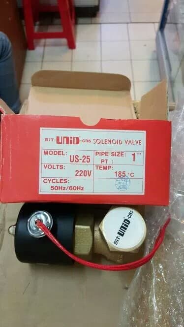 Jual SOLENOID VALVE STEAM / UAP UNI-D 1"INCH (DN25) 220 V.AC | Shopee ...
