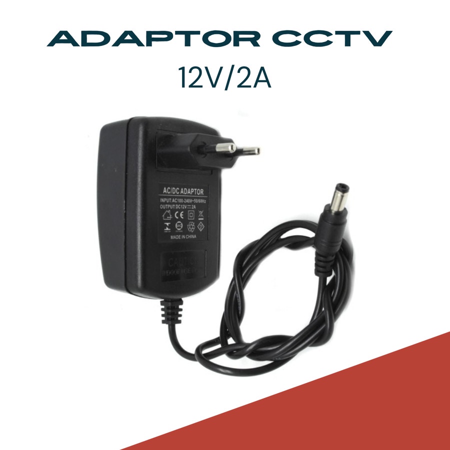 Jual Adaftor CCTV 12V 2A Dengan Lampu Indikator LED - Adaptor 12 V 2A ...