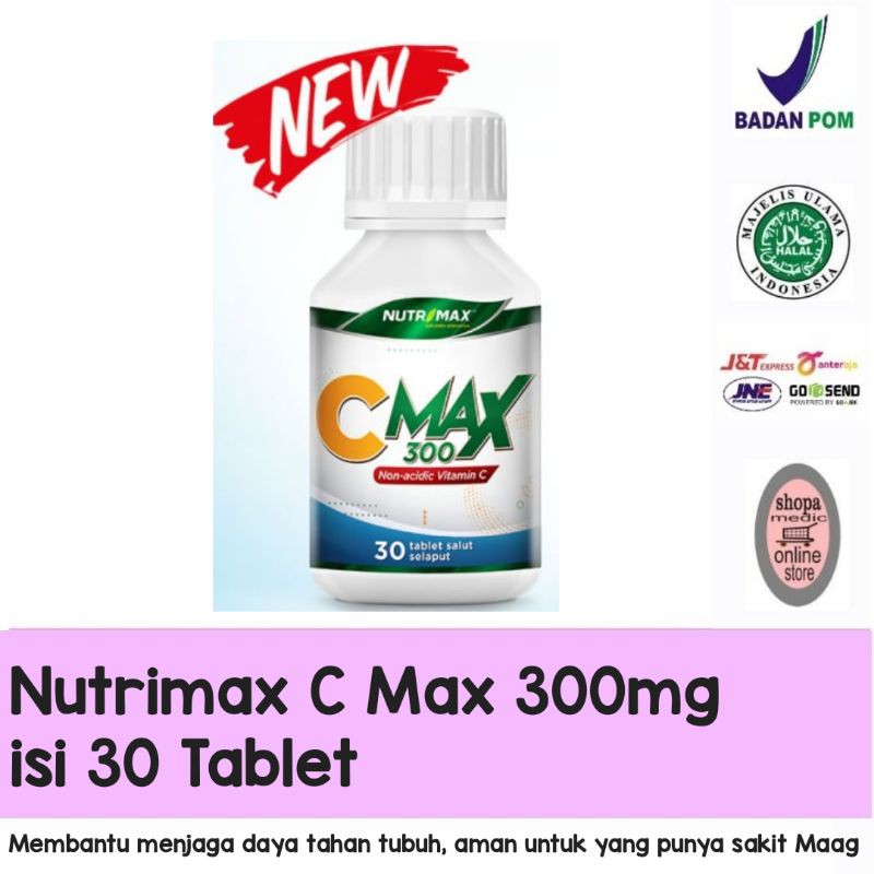 Jual Nutrimax C Max 300mg Vitamin C - 30 Tablet ( kemasan botol ...
