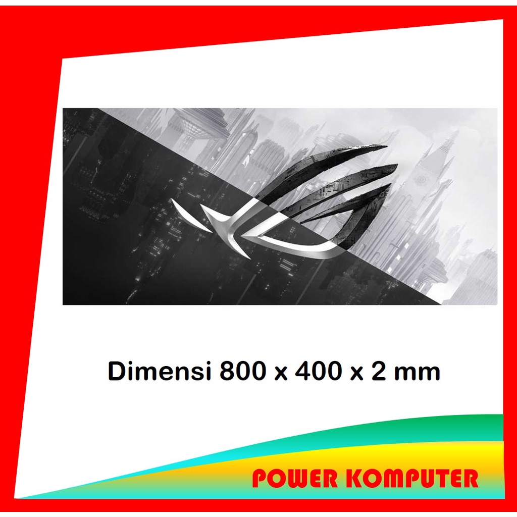 Jual Gaming Mouse Pad XL Desk Mat Motif Asus ROG 400 x 800 mm Mousepad ...