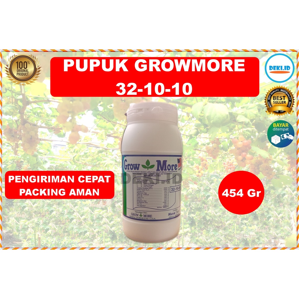 Jual Pupuk Growmore 32 10 10 NPK Daun 454 Gr Grow More Nutrisi ... Jual Pupuk Growmore 32 10 10 NPK Daun 454 Gr Grow More Nutrisi ...
