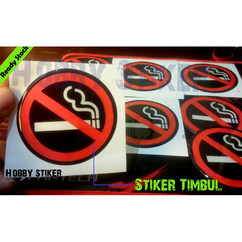 Stiker no smoking dilarang merokok timbul sign label | Shopee Indonesia