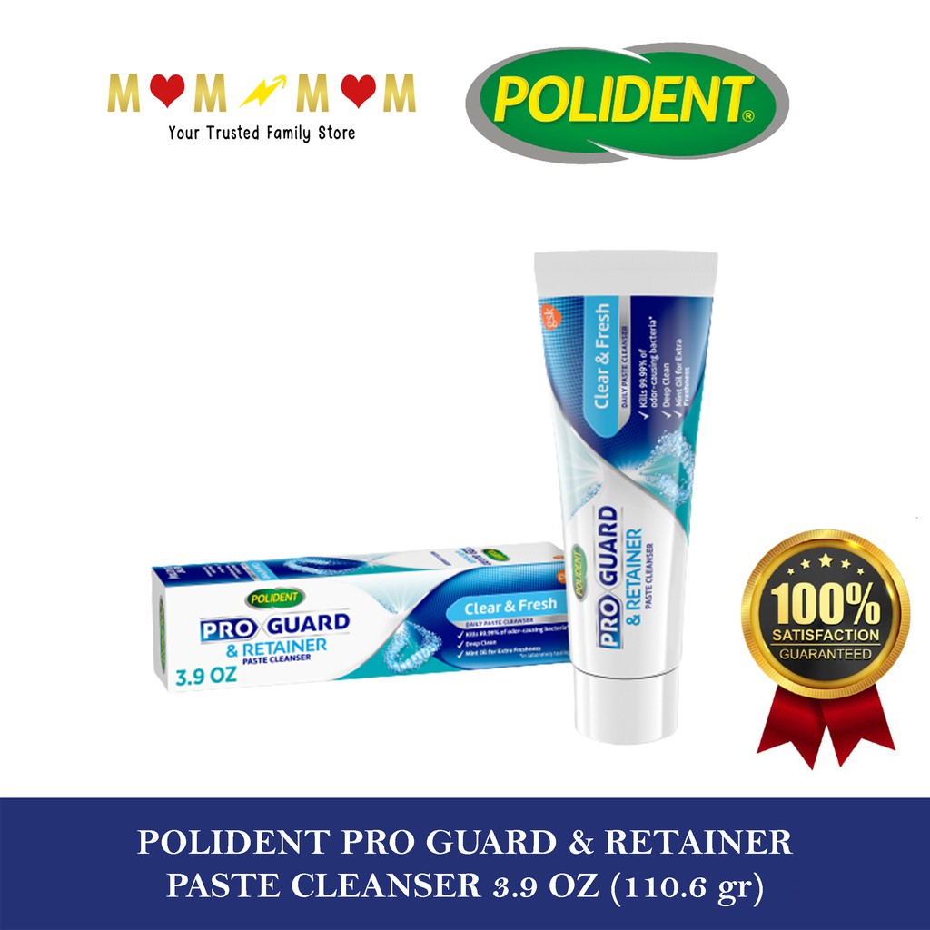 Jual Polident Pro Guard & Retainer Paste Cleanser 110.6 gram Clear ...