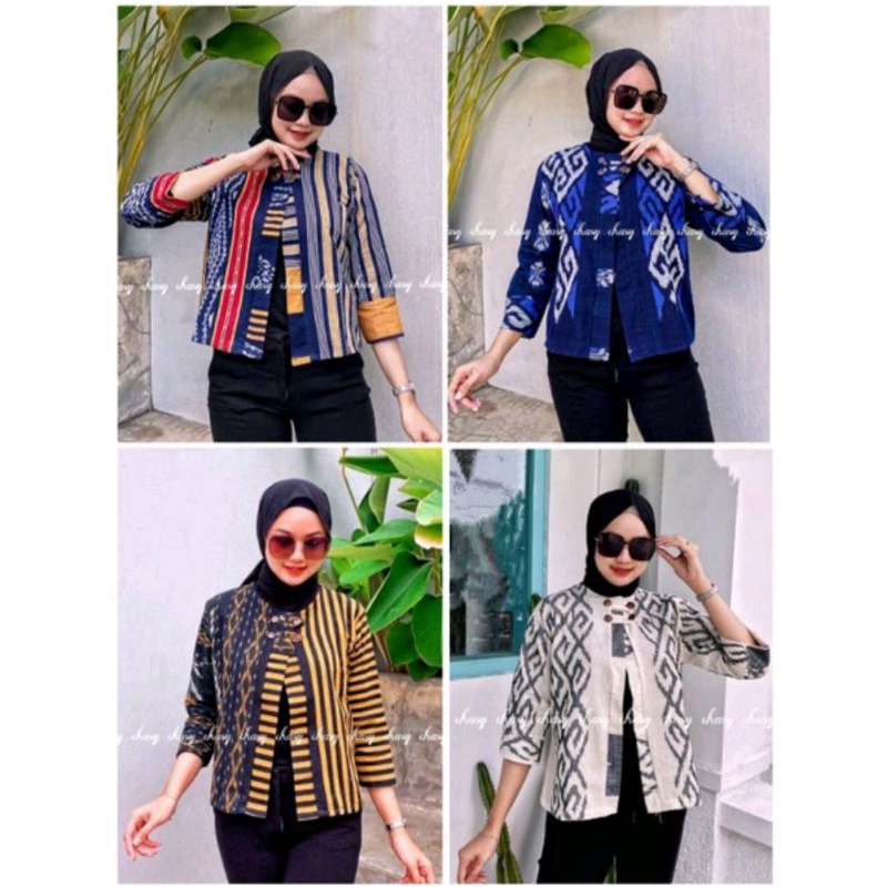 Jual outer tenun - blazer tenun - casual outer - outer kerja | Shopee ...