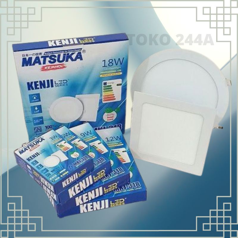 Jual Lampu Led Panel downlight inbow IB Matsuka Kenji Series 3W 6W 9W ...