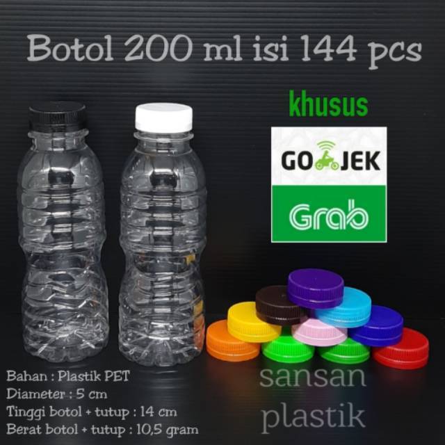 Botol 200 ml @650 isi 144 botol / botol plastik 200 ml isi 144 botol ...