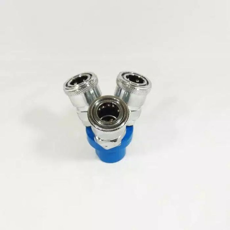 Jual Quick Coupler 3 Way / Coupler 3 Cabang / Sambungan 3 Kran Angin ...