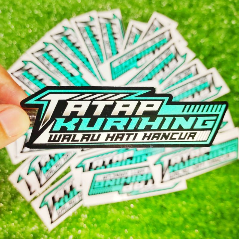 Jual stiker kata2 sticker tatap kurihing walau hati hancur | Shopee ...