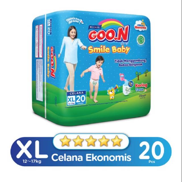 Jual Popok GOON smile baby XL 20 ( HARGA PROMO!!) | Shopee Indonesia