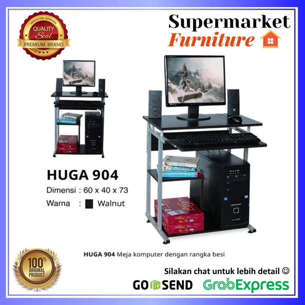 Jual MEJA KOMPUTER LUNAR HUGA 904 RANGKA BESI | Shopee Indonesia
