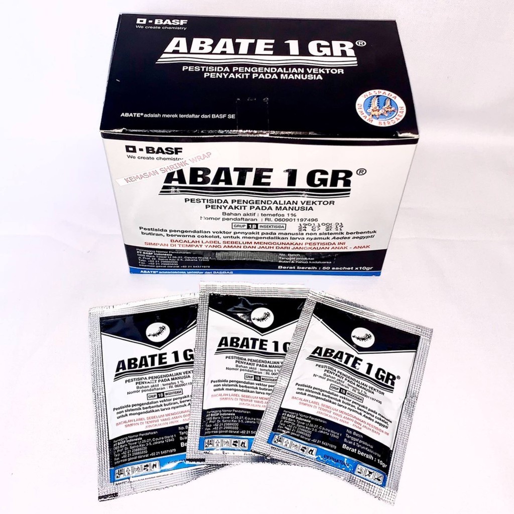 Jual Abate 1gr Obat Racun pembasmi Jentik Nyamuk DBD Kemasan 10gram DB ...