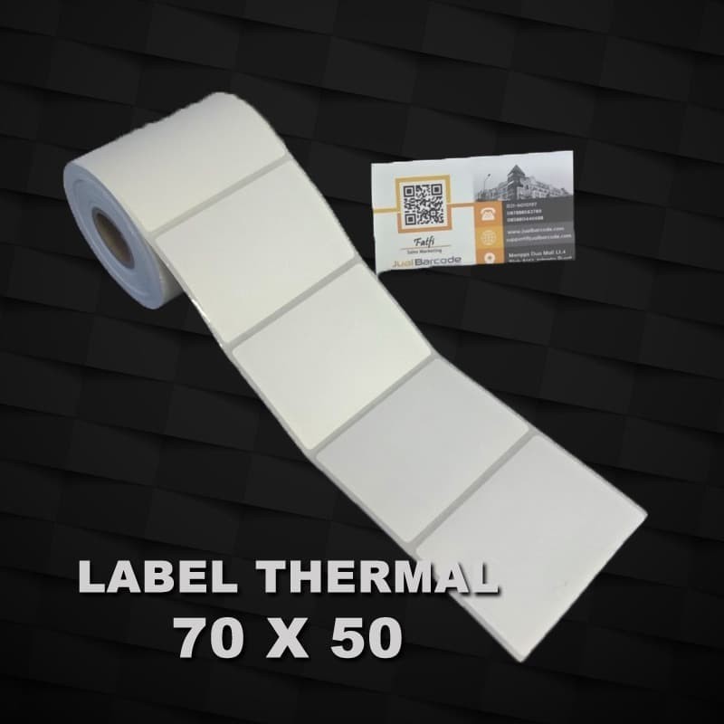 Jual Stiker Kertas Label Barcode Thermal Ukuran 70x50mm - 70 x 50 mm ...