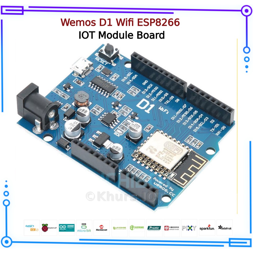 Jual Wemos D1 R1/ R2 / R3 / R32 Upgrade - Wifi ESP8266 IoT Module Board ...
