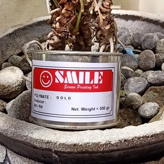 Jual [Gold] Tinta/Cat Sablon Plastik SMILE POLYMATE 500 g | Shopee ...