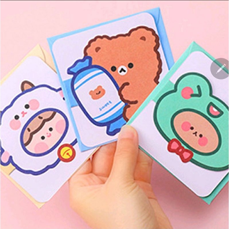 Jual Kartu Ucapan Unik Lucu Gambar Kartun Aesthetic Greeting Card KU02 ...