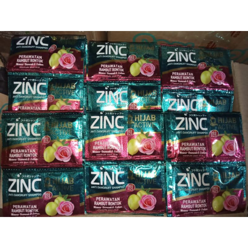 Jual Shampo Zinc Hijab Aktif 1 Renceng 24 Sachet | Shopee Indonesia