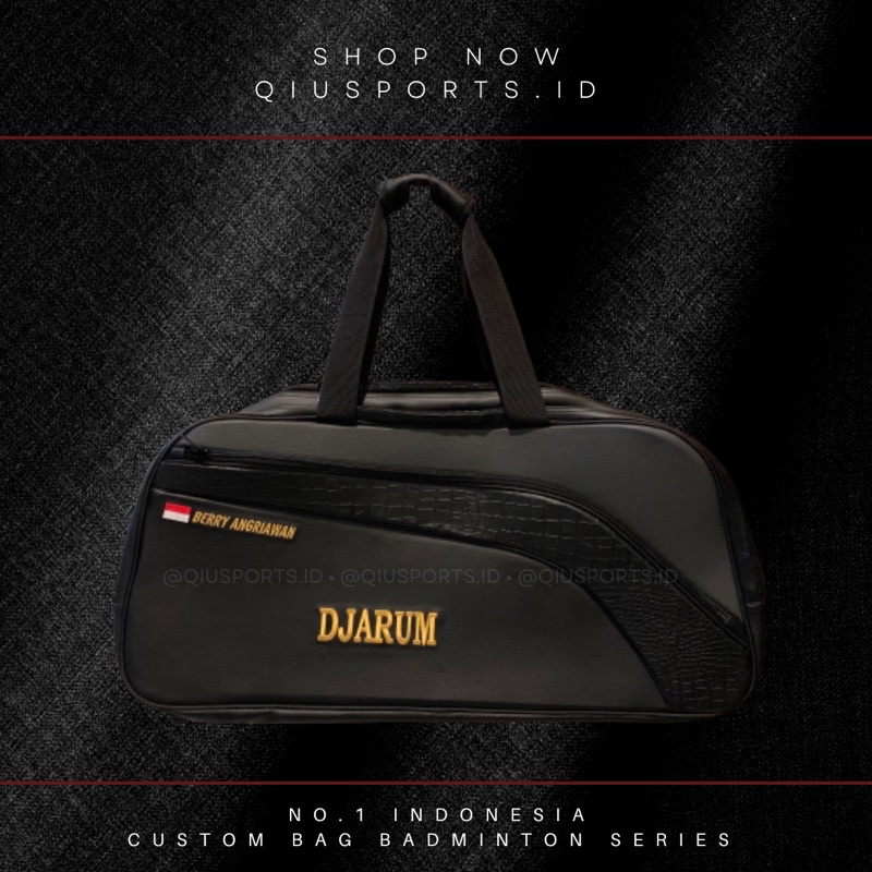 Jual TAS RAKET BADMINTON CUSTOM NAMA - RANGER BLACK | Shopee Indonesia