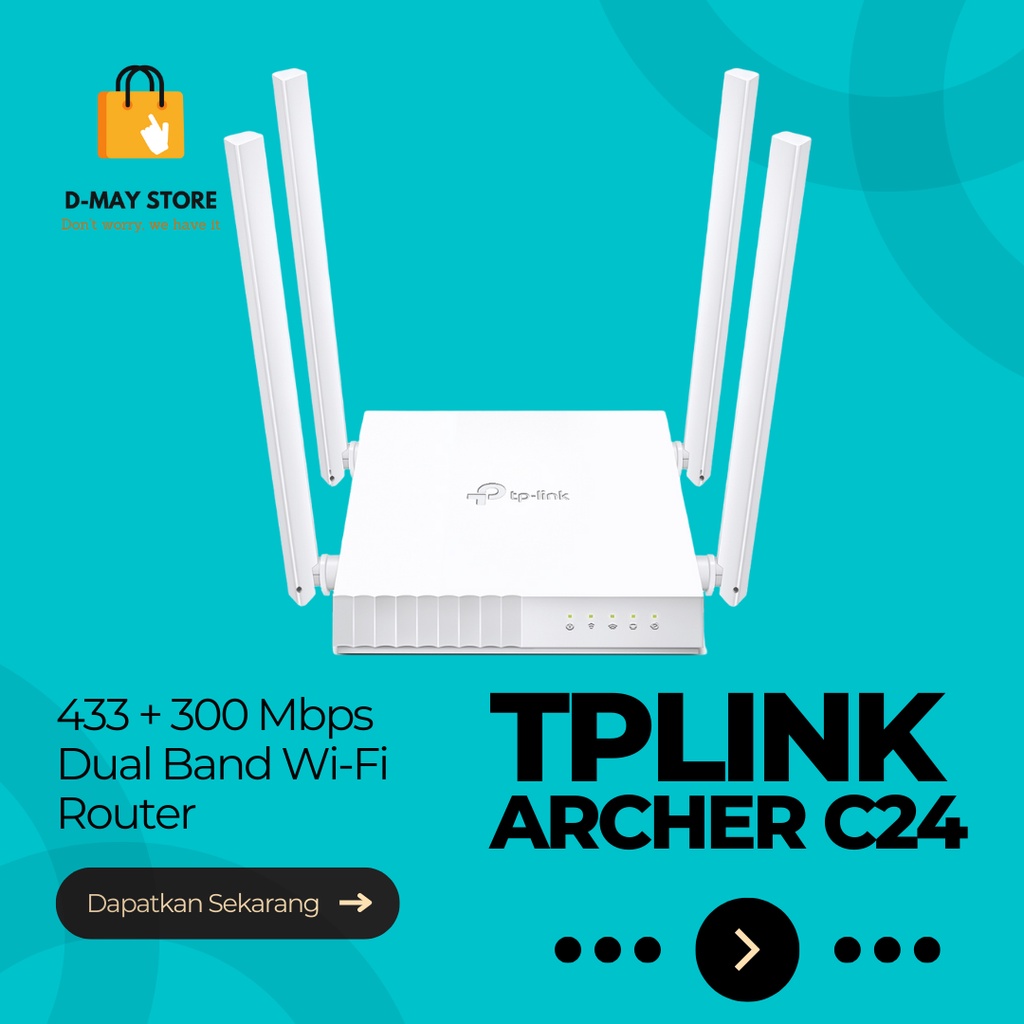 Jual Tp-link Archer C24 AC750 Dual-Band Wi-Fi Router High Speed Wi-Fi | Shopee Indonesia