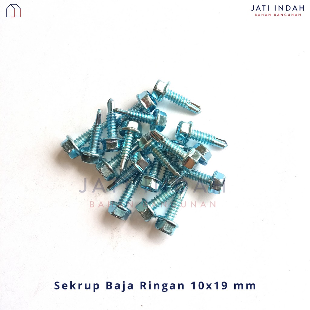 Jual SEKRUP / SKRUP BAJA RINGAN 10 X 19 MM / SDS / BAUT ROOFING PUTIH | Shopee Indonesia