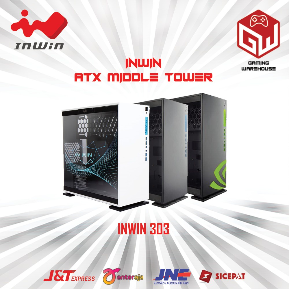 Jual Casing IN WIN 303 RGB WHITE / BLACK / NVIDIA EDITION ATX Middle ...