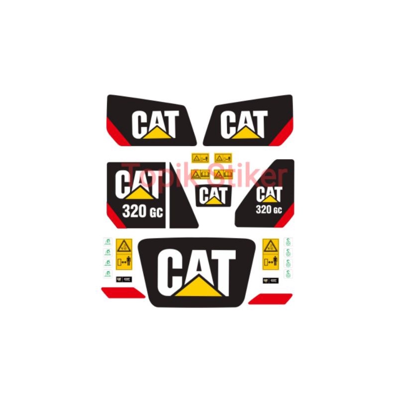 Jual Sticker Excavator Caterpillar CAT 320GC Stiker Alat Berat | Shopee ...