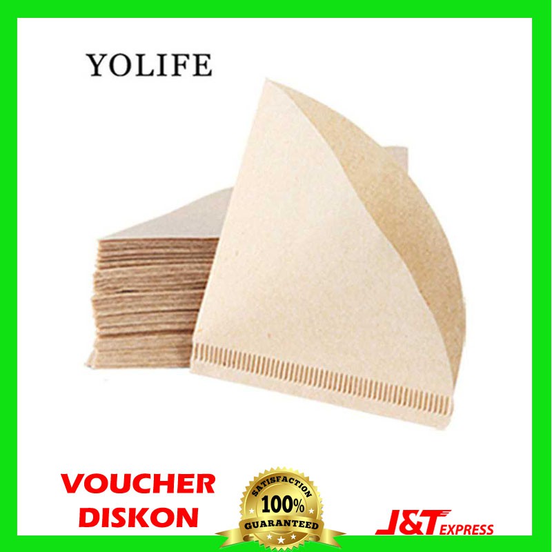 Jual Kertas Filter Saringan Kopi Espresso V60 Drip 100PCS Small ...