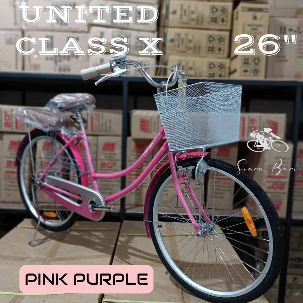 Jual SEPEDA KERANJANG PEREMPUAN UNITED CLASS X 26 INCH | Shopee Indonesia