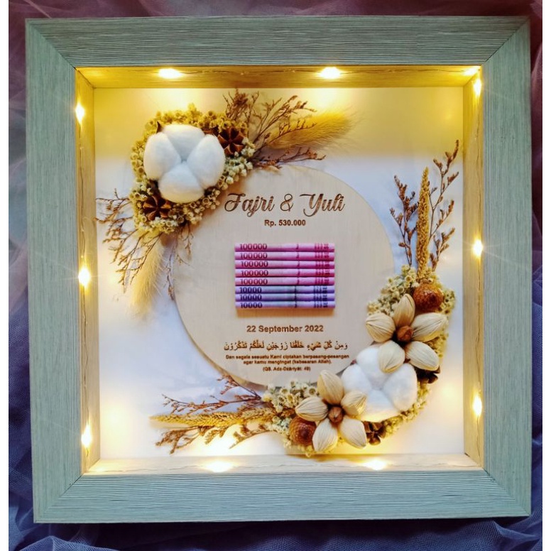 Jual Mahar pernikahan rustic, mahar cantik, mahar unik. Bingkai 3D ...
