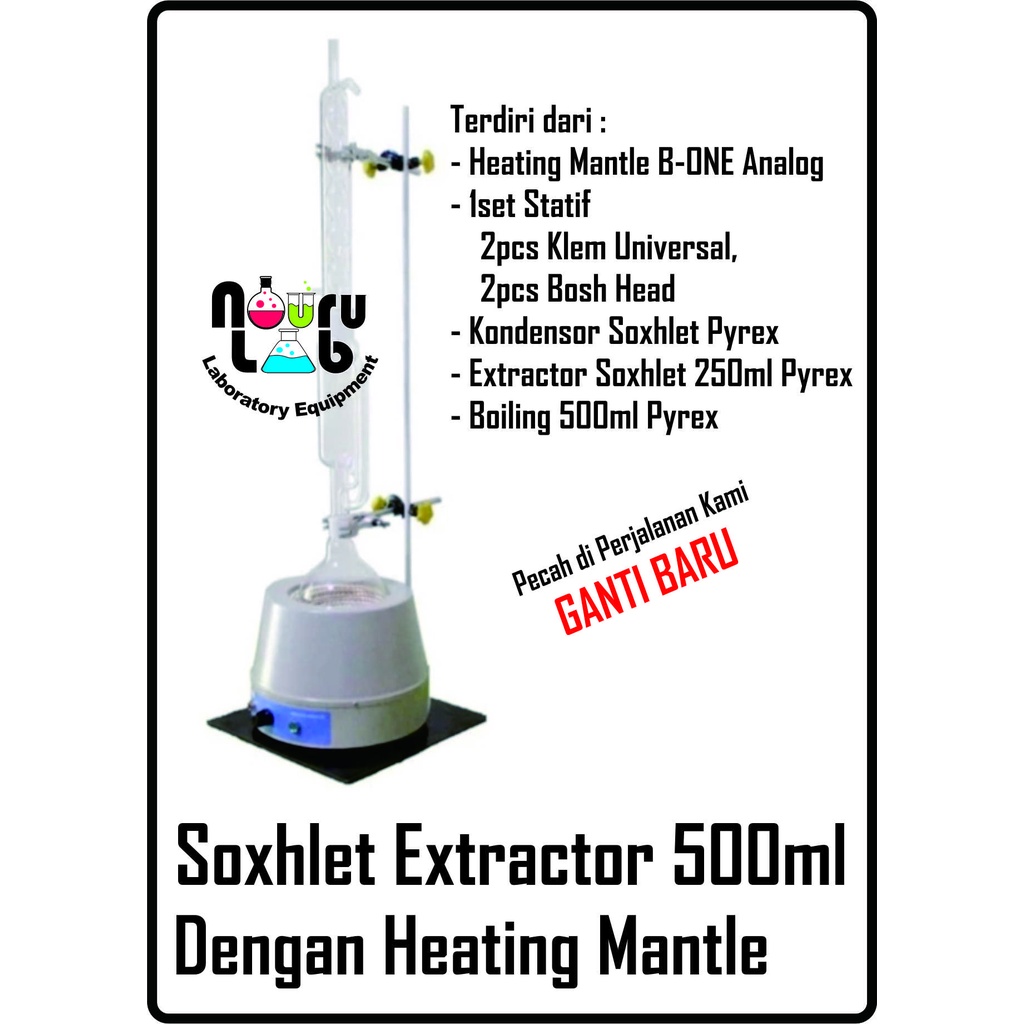 Jual Soxhlet Extractor 500ml Dengan Heating Mantle | Shopee Indonesia