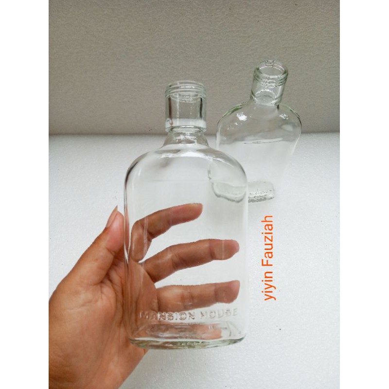 Jual botol gepeng mensen ukuran 300 ml botol kaca polos tanpa tutup ...