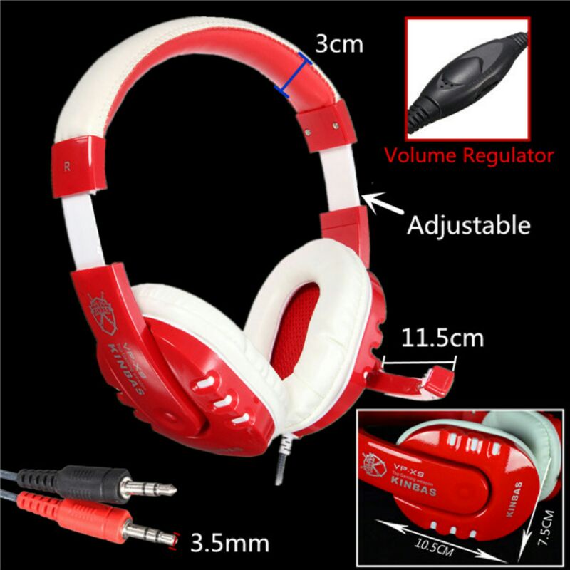 Jual Headset KINBAS VP-X9 3.5mm Gaming Headphone | Shopee Indonesia