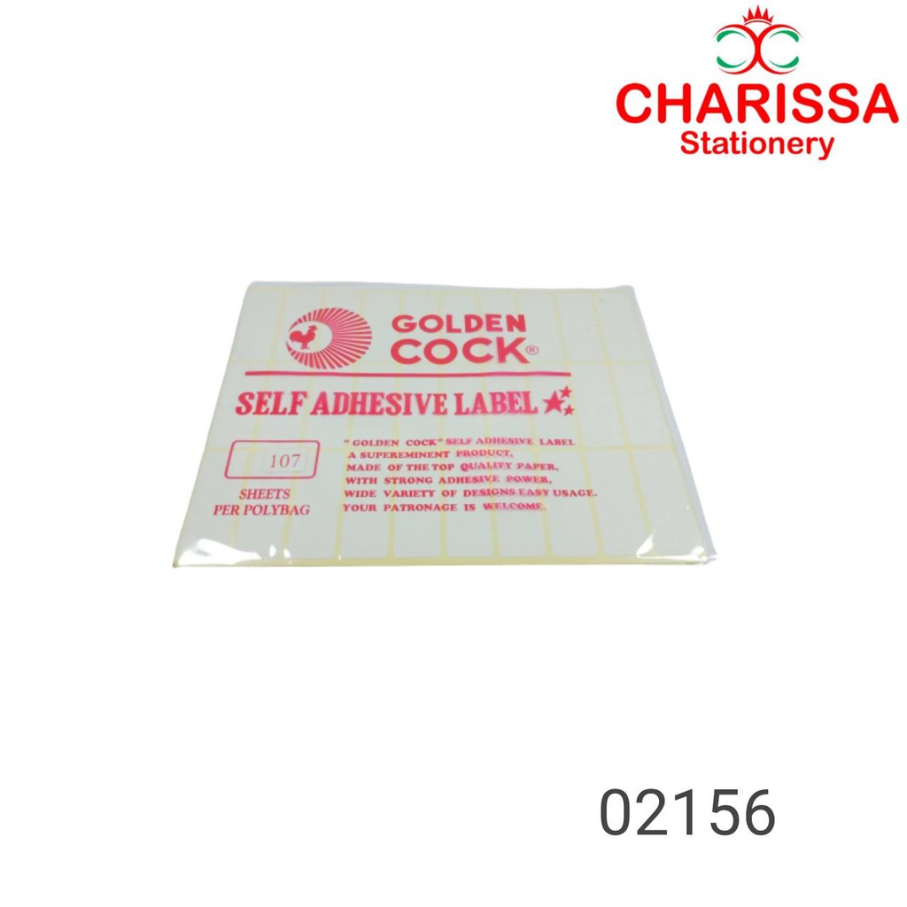 Jual Label Golden Cock No 107 / Self Adhesive Label No 107 - 02156 ...