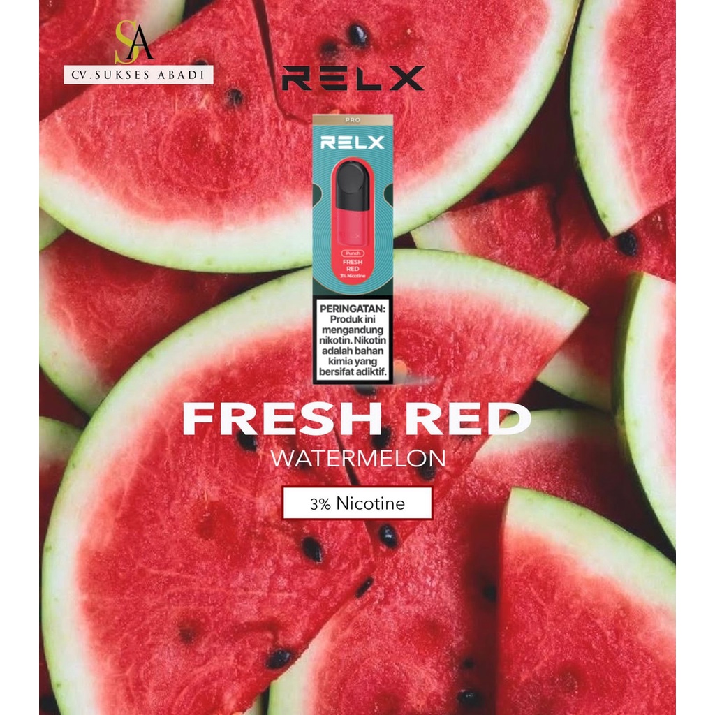Jual RELX Vape Pod Pro Ceramic Fresh Red (Watermelon) / RELX POD PRO ...