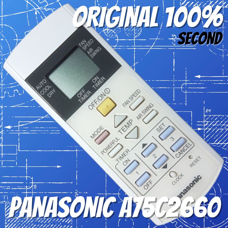 Jual Remote AC Panasonic A75C2660 Original Second | Shopee Indonesia