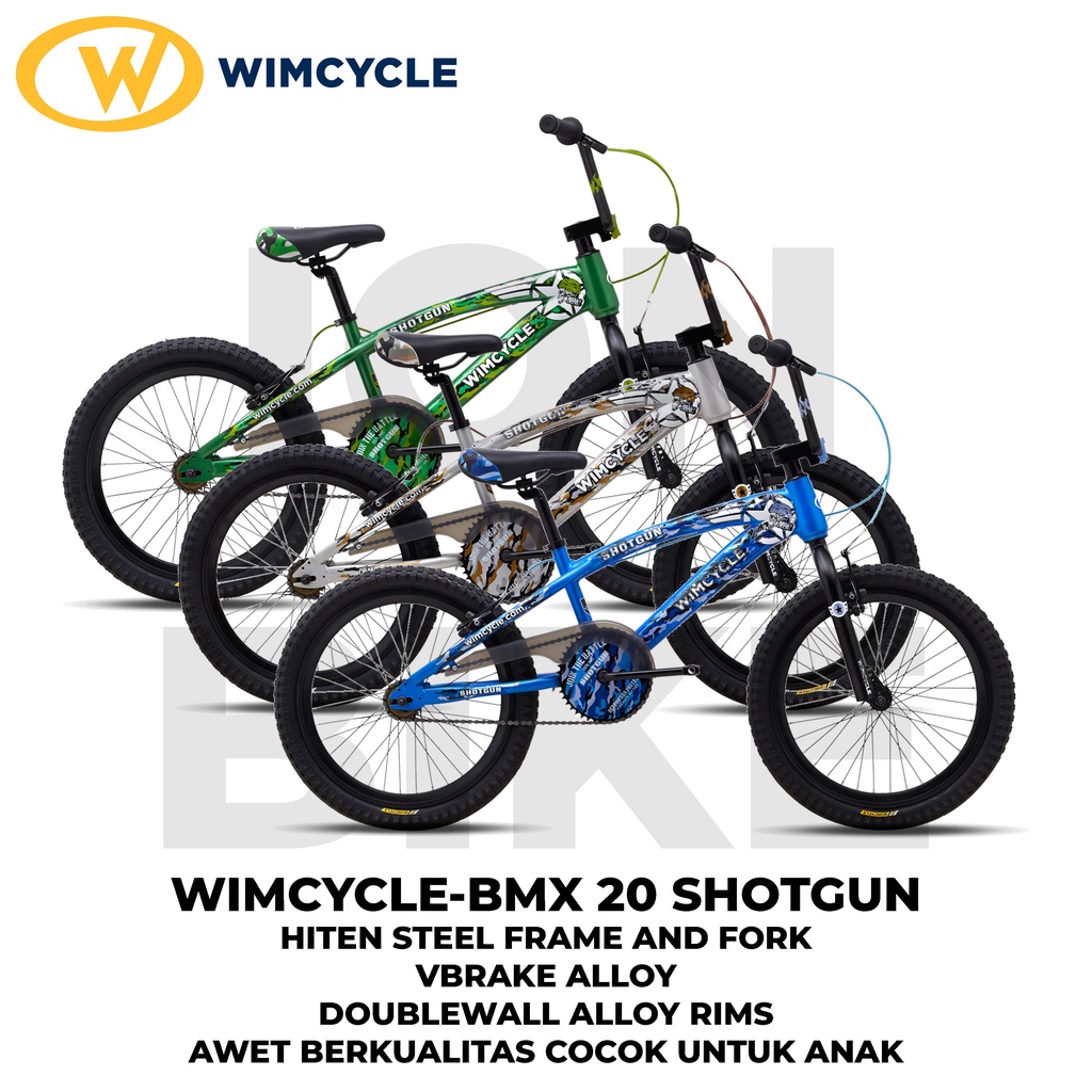 Jual Bmx 20 Wimcycle Shotgun Blue Gray Green Terbaru Sepeda Anak Cowok ...